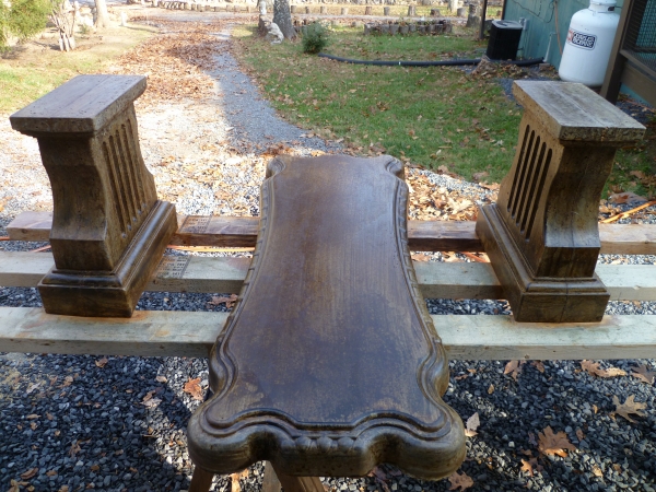 concrete_stained_bench | Shenandoah Castings